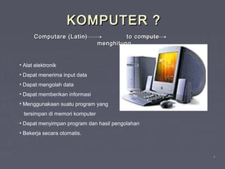 Pengenalan komputer | PPT