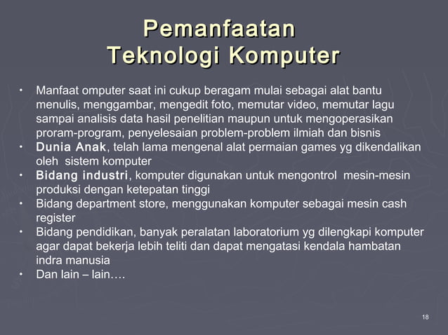 Pengenalan komputer | PPT