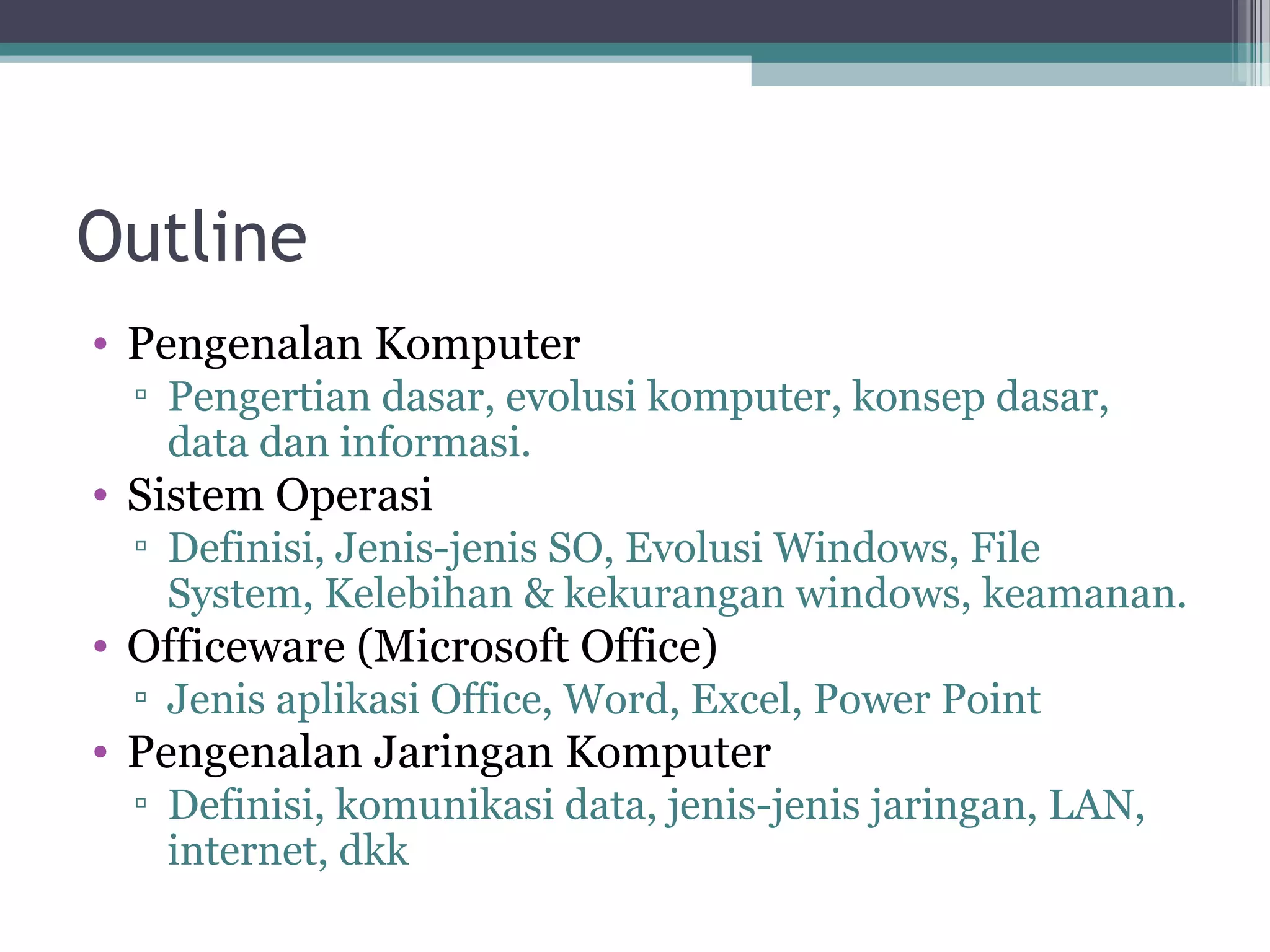 Pengenalan teknologi komputer | PPT