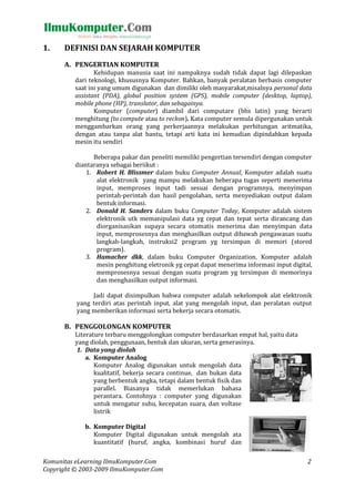 Pengenalan Komputer | PDF