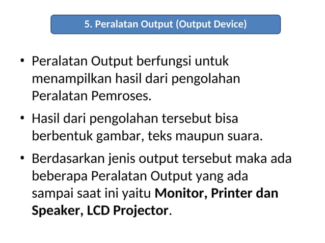 PENGENALAN komponen sistem komputer untuk siswa smp | PPT