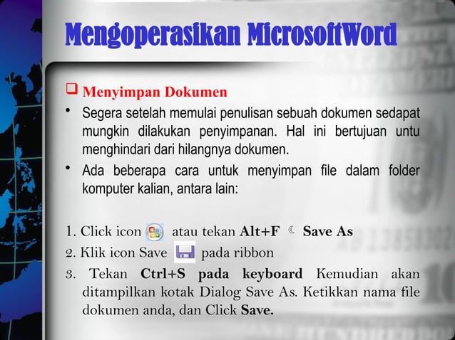 Informasi mengenai pengenalan dasar microsoft word | PPTX