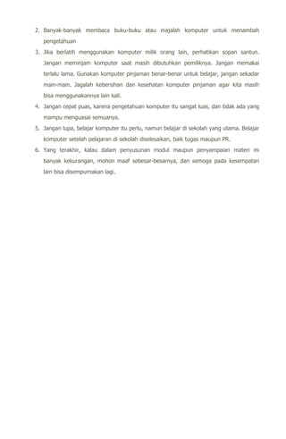 Pengenalan Komputer Pemula Doc