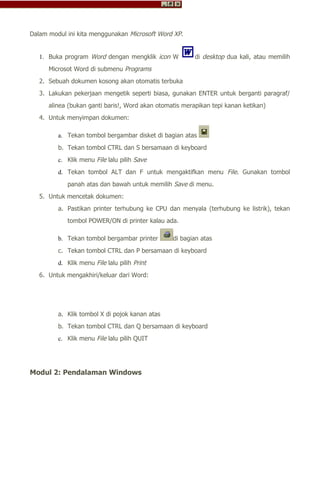 Pengenalan Komputer Pemula Doc