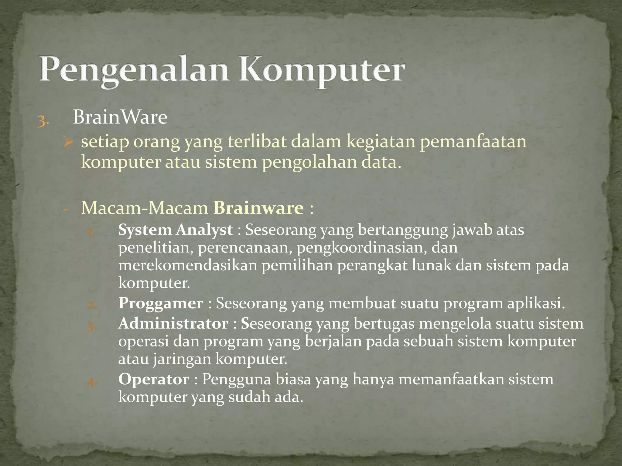 Pengenalan Komputer Klmpk 6 TKJa | PPT