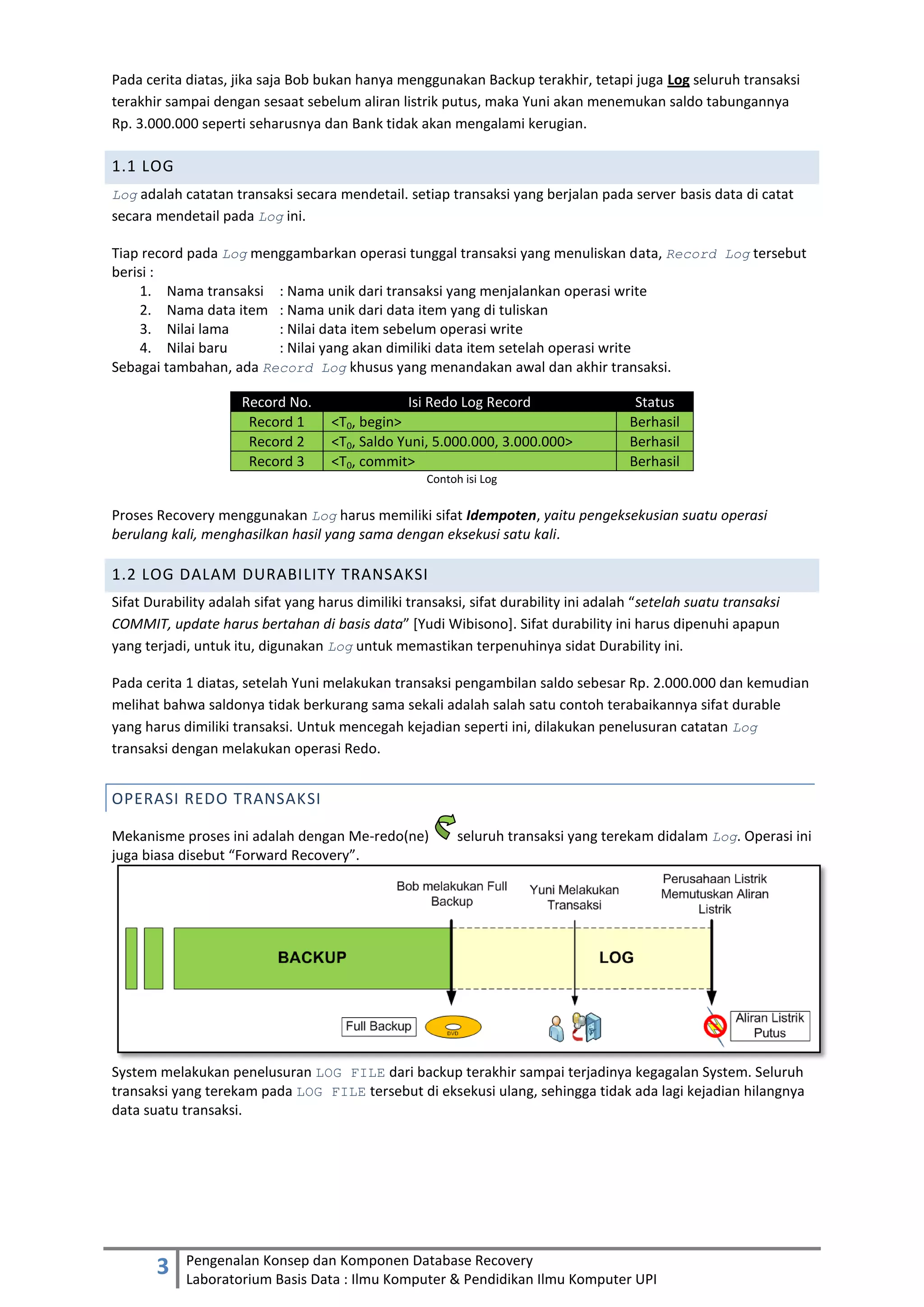 Pengenalan konsep dan komponen Oracle database recovery | PDF