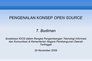 Presentasi Pengenalan Konsep Open Source | ODP