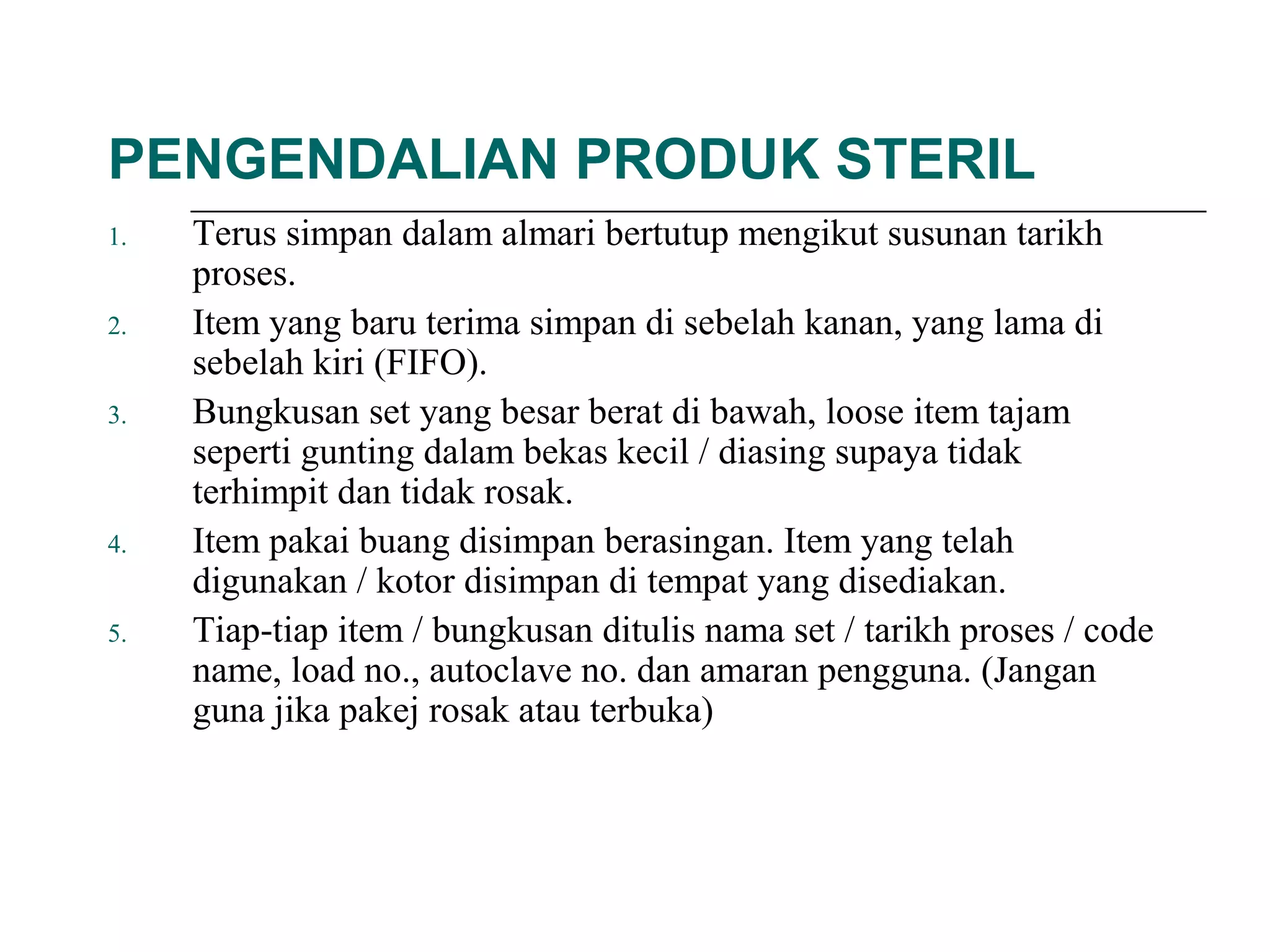 Pengenalan kpd cssu & prinsip2 pensterilan new | PPT