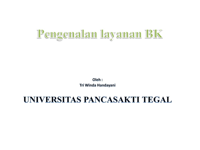 Pengenalan layanan bk | PPTX