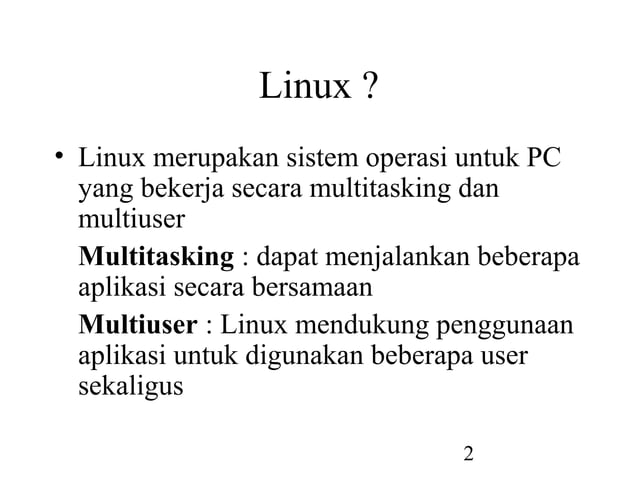 Pengenalan linux By Toni Iskandar | PPT