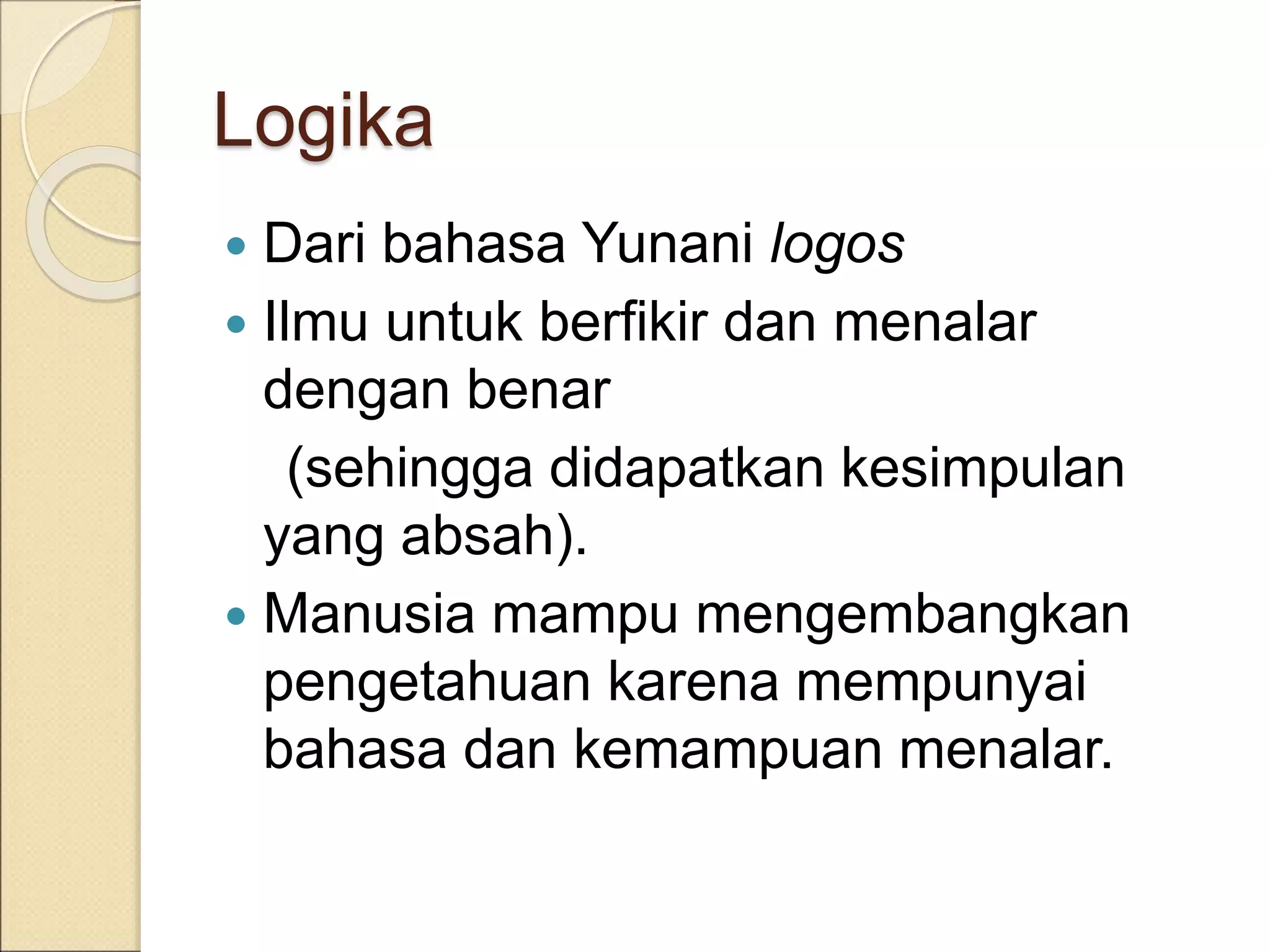 Pengenalan Logika dan logika Proposional.ppt