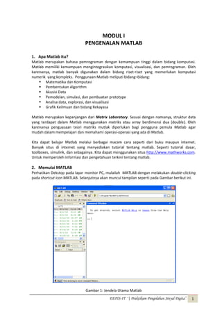 Pengenalan matlab | PDF