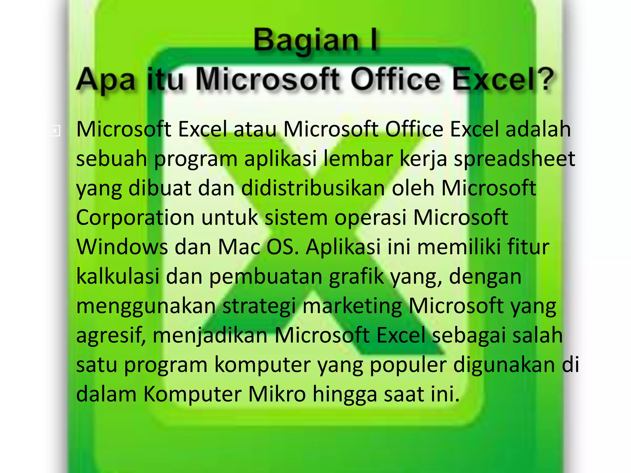 Pengenalan Microsoft Excel | PPTX
