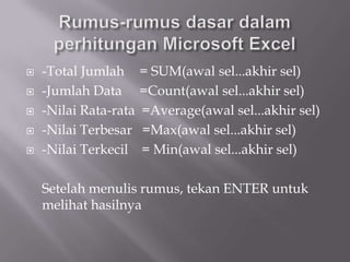 Pengenalan Microsoft Excel | PPTX