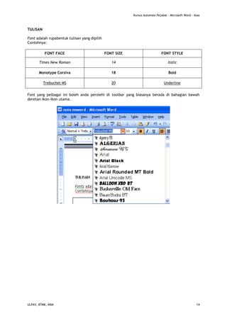 Pengenalan microsoft word | PDF
