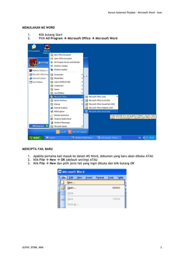Pengenalan microsoft word