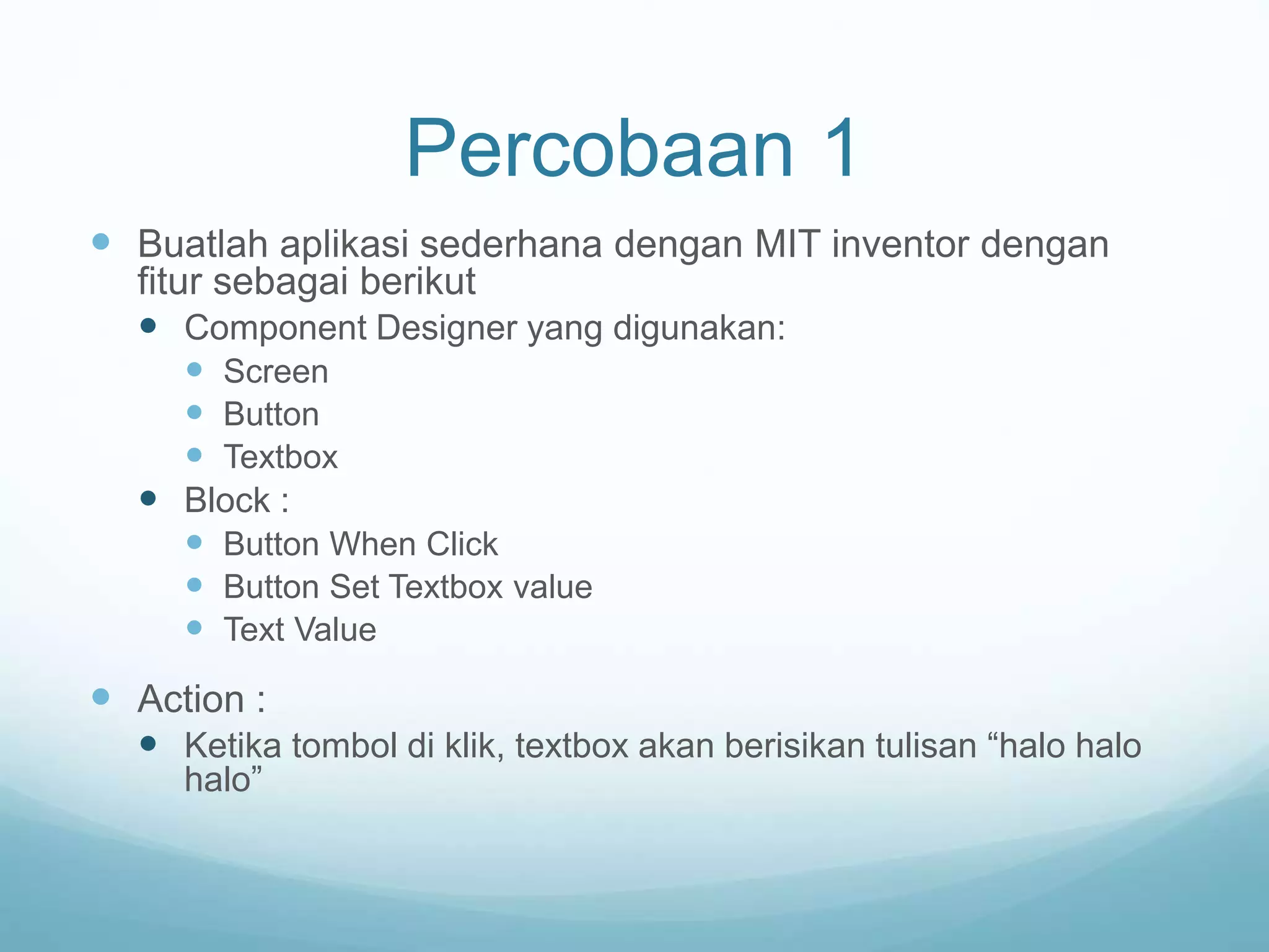 Pengenalan mit app inventor | PPTX