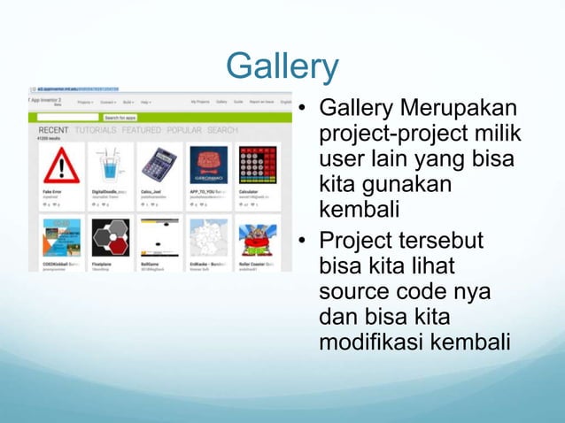 Pengenalan mit app inventor | PPTX