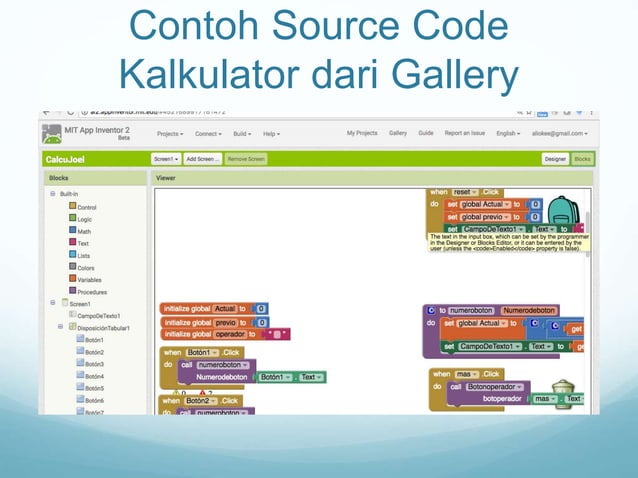 Pengenalan mit app inventor | PPTX