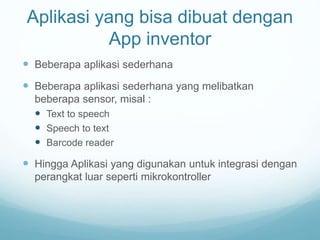 Pengenalan mit app inventor | PPTX