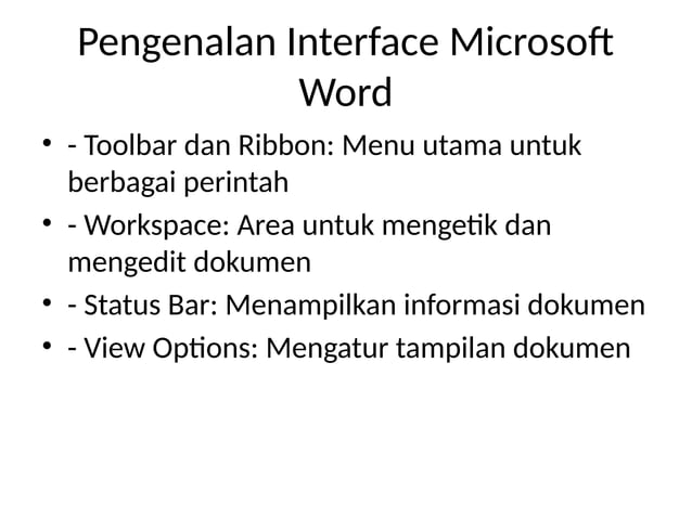 pengenalan dan Panduan Dasar dan Fitur MS Word | PPT