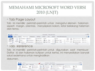 Pengenalan aplikasi pengolah kata Microsoft WORD bagian 1.pptx