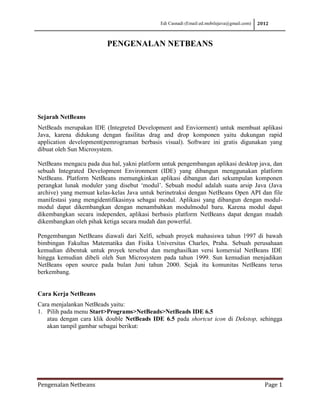 Pengenalan Netbeans | PDF