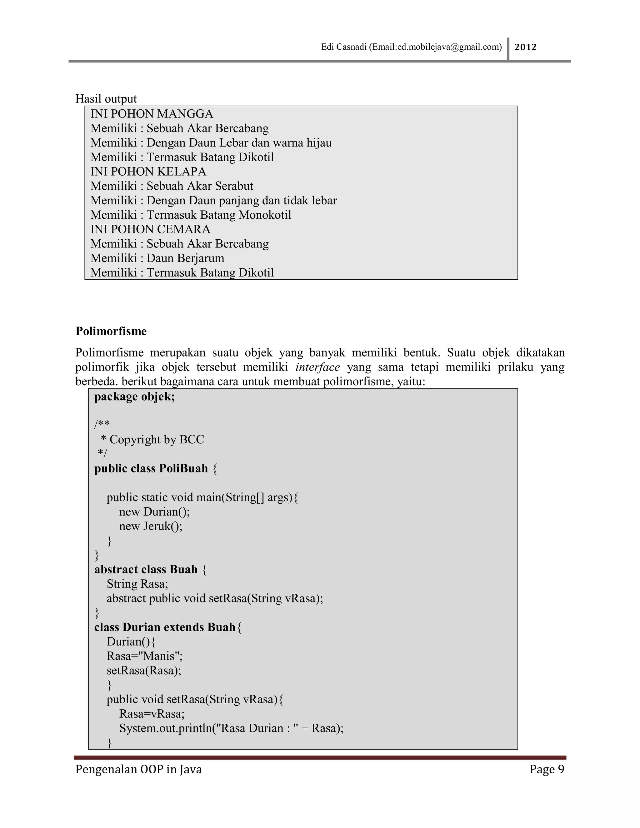 Pengenalan OOP | PDF