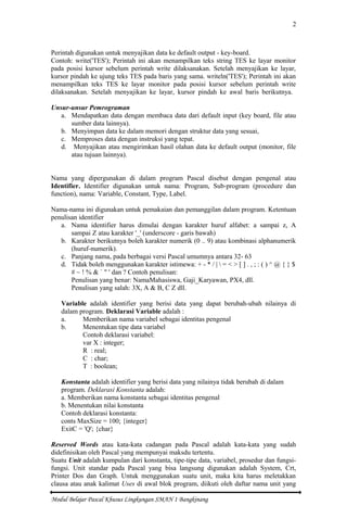 Pengenalan pascal | PDF