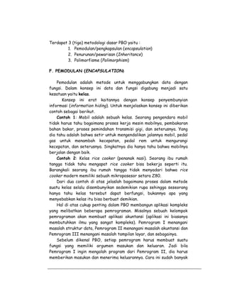 Pengenalan Pemrogaman Berorientasi Obyek | PDF