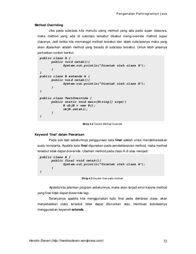 Pengenalan pemrograman java