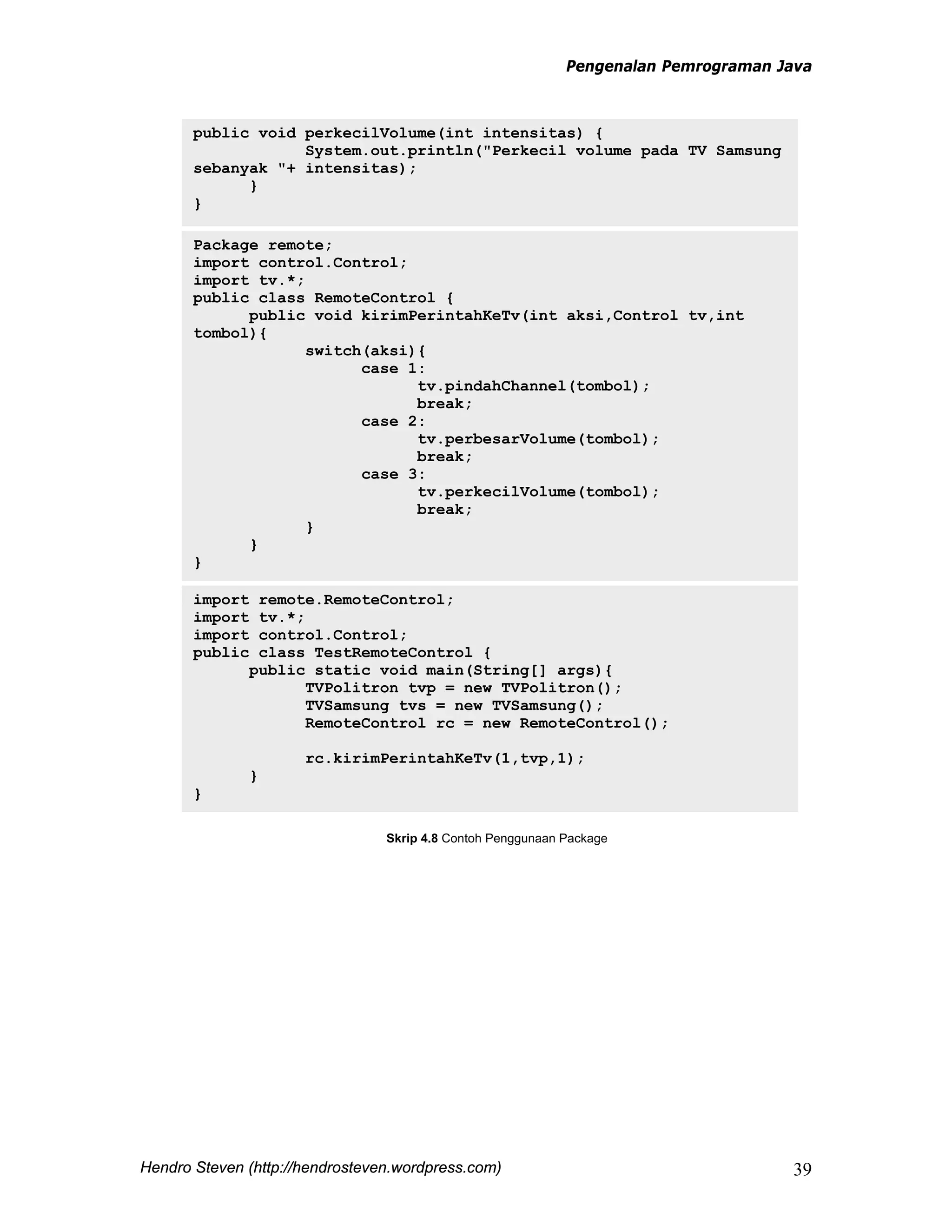 Pengenalan pemrograman java | PDF