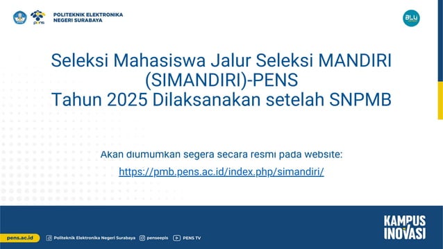Pengenalan Politeknik Elektronika Negeri Surabaya 2025 | PDF