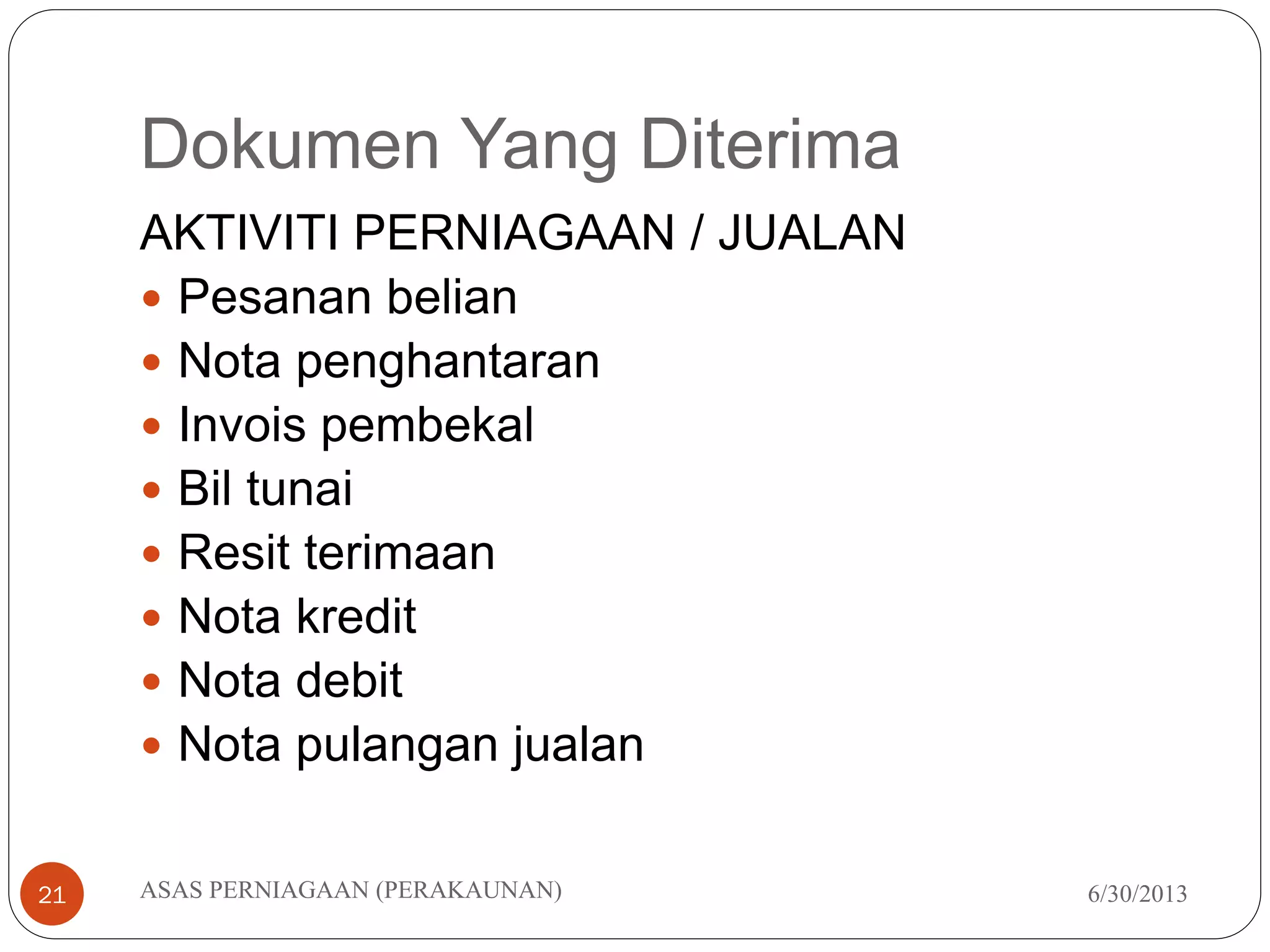 Pengenalan perakaunan slide share | PDF
