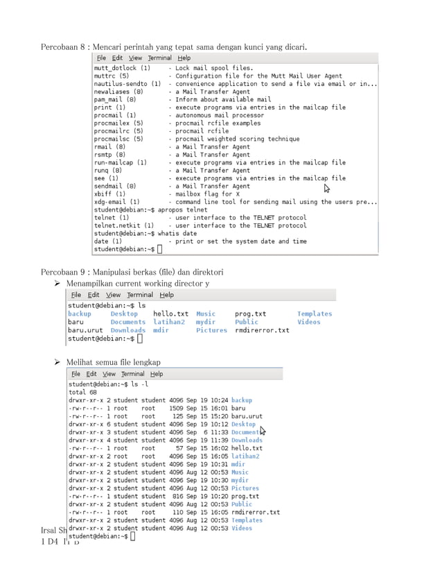 Pengenalan perintah terminal pada linux | PDF