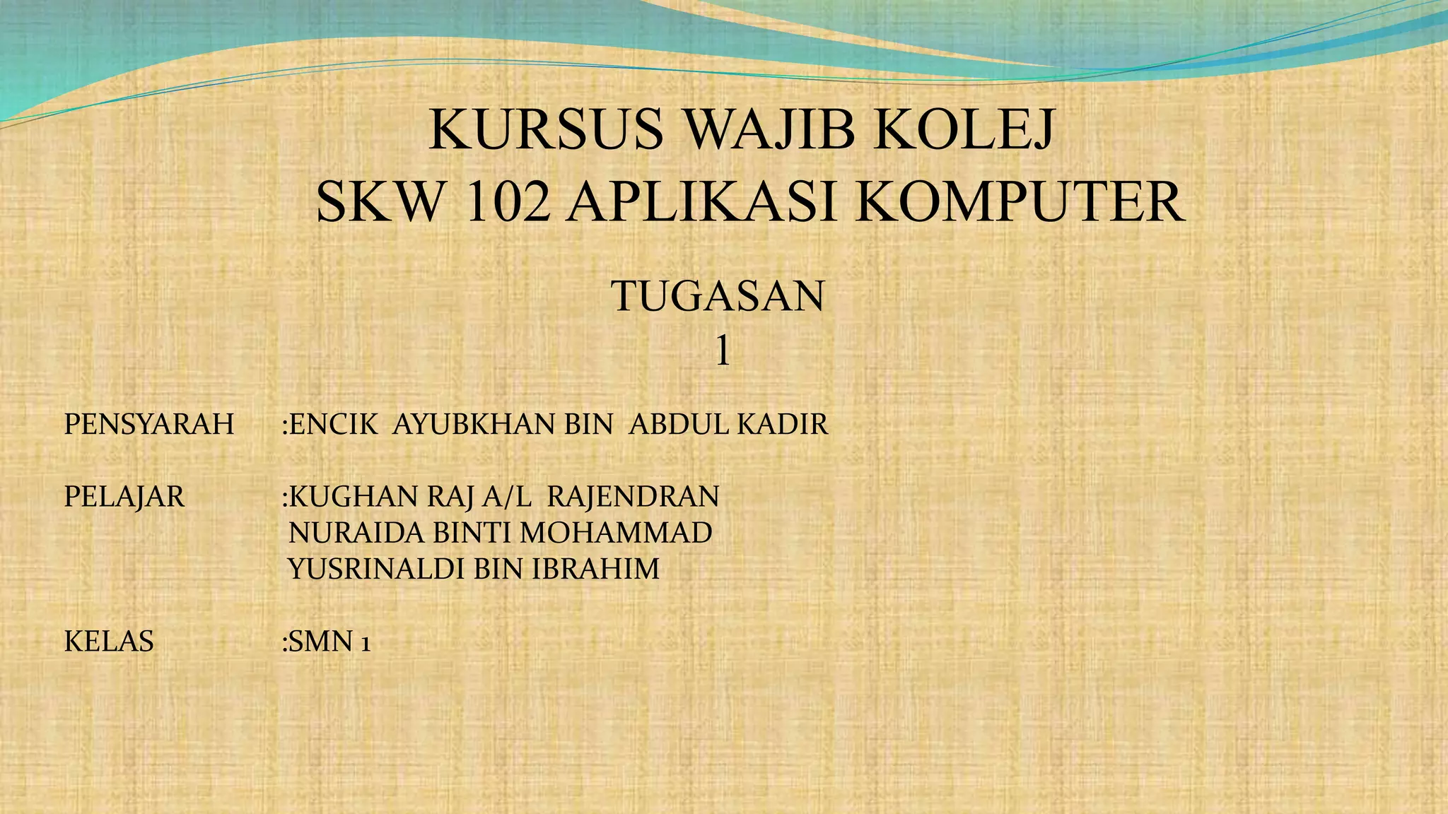 Pengenalan Perisian Komputer | PPT