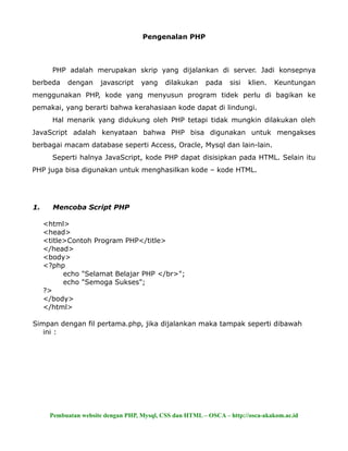 Belajar pemrograman PHP | PDF