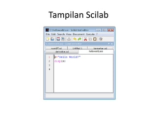Pengenalan scilab | PDF