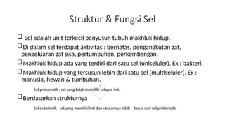 Pengenalan Sel, Jaringan, Organ & Sistem.pptx