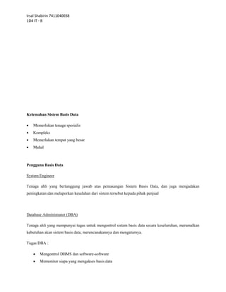 Pengenalan sistem basis data | PDF