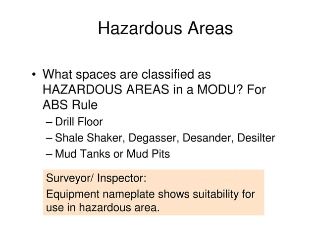 Pengenalan Sistem Elektrik, Instalasi dan Hazardous Area pada MODU ...