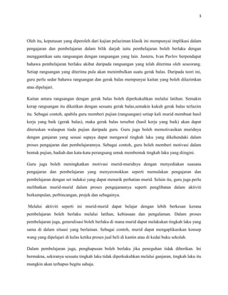 TEORI Skinner and pavlov | DOCX