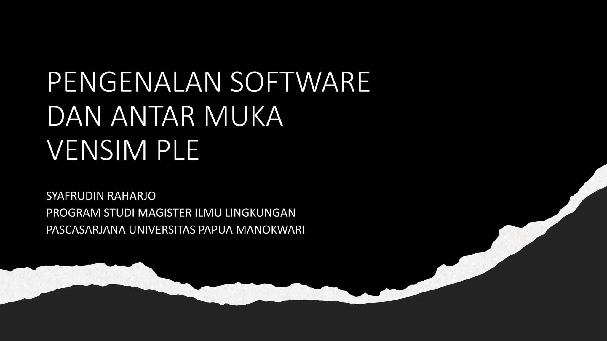 PENGENALAN SOFTWARE DAN ANTAR MUKA VENSIM PLE.pptx