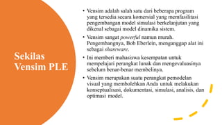PENGENALAN SOFTWARE DAN ANTAR MUKA VENSIM PLE.pptx