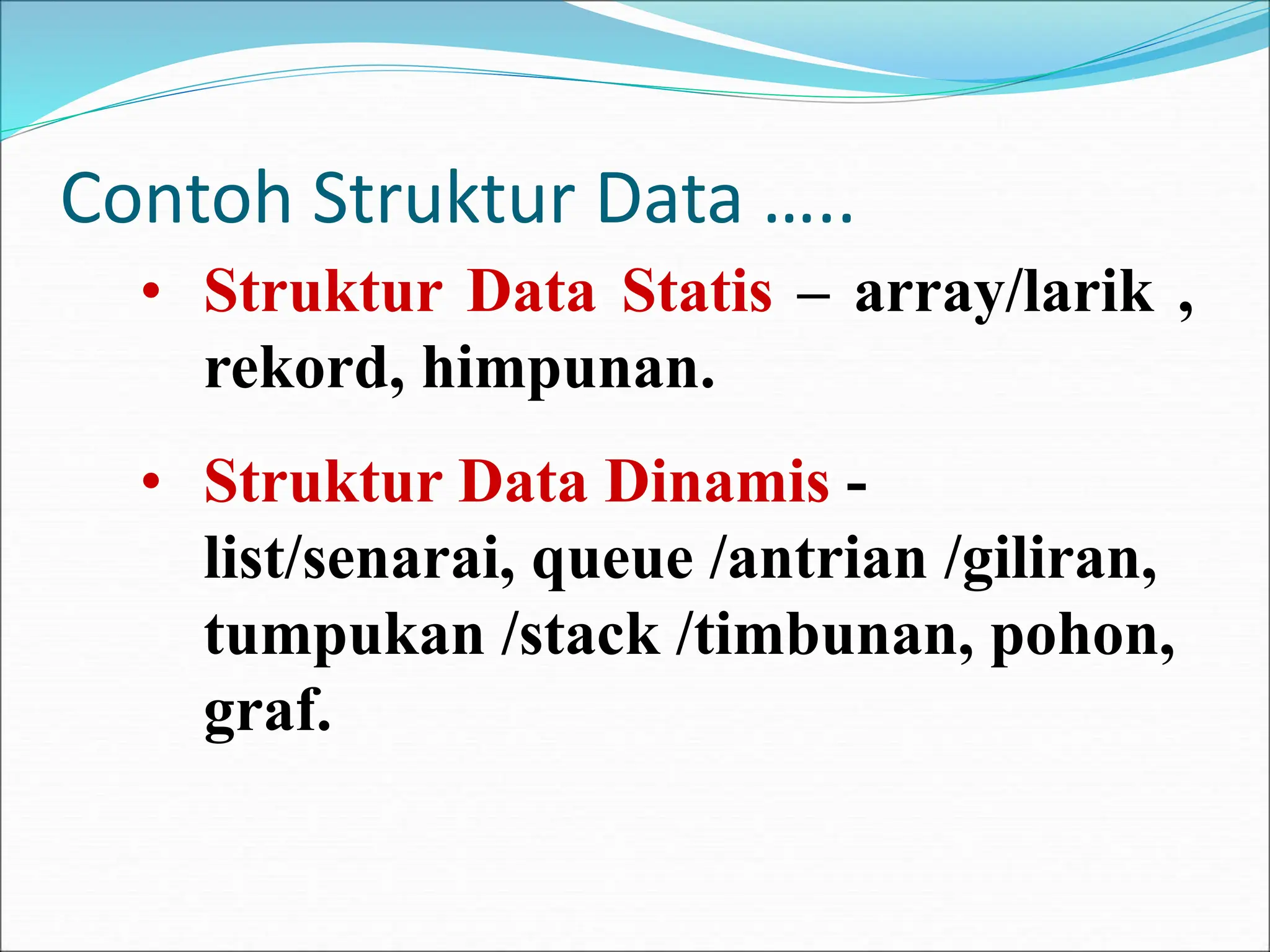 Pengenalan struktur data Pengenalan struktur data | PPT