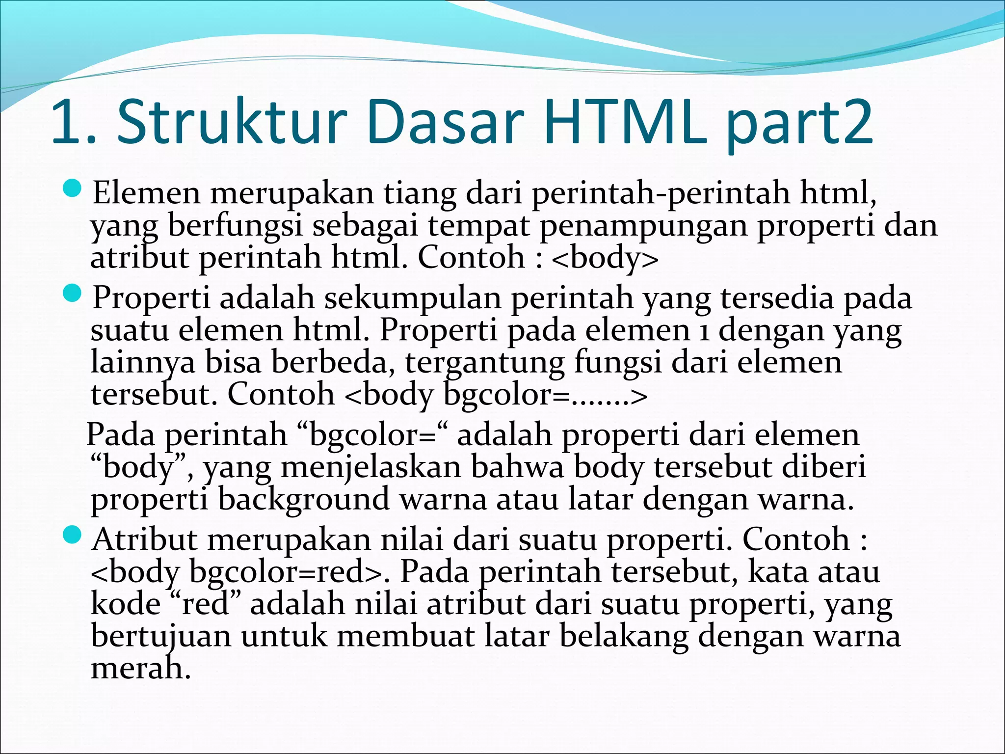 Pengenalan struktur elemen html | PPT