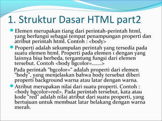 Pengenalan struktur elemen html | PPT