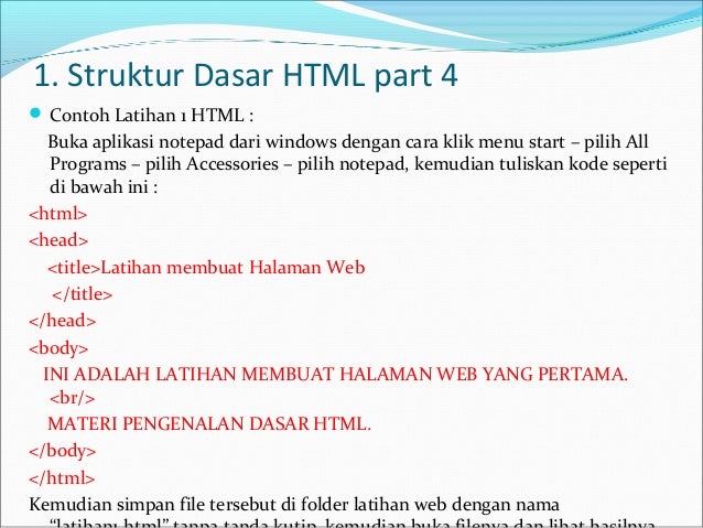 Pengenalan struktur elemen html