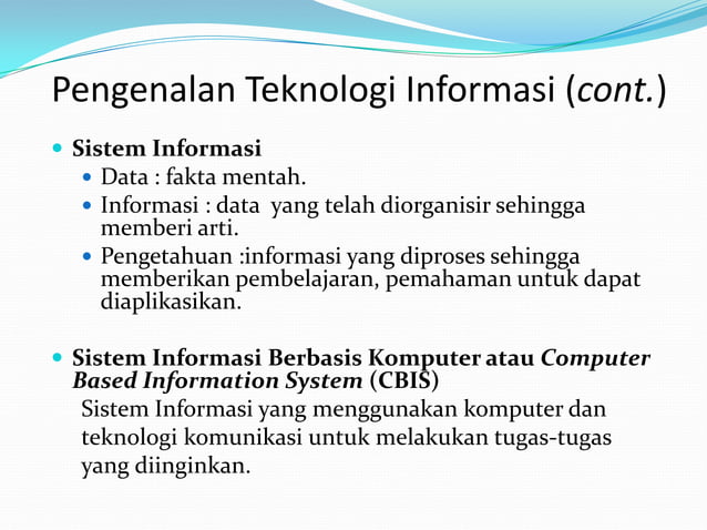 Pengenalan teknologi informasi | PPTX