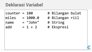 Pengenalan teknologi informasi 5 - Pengenalan Python | PDF